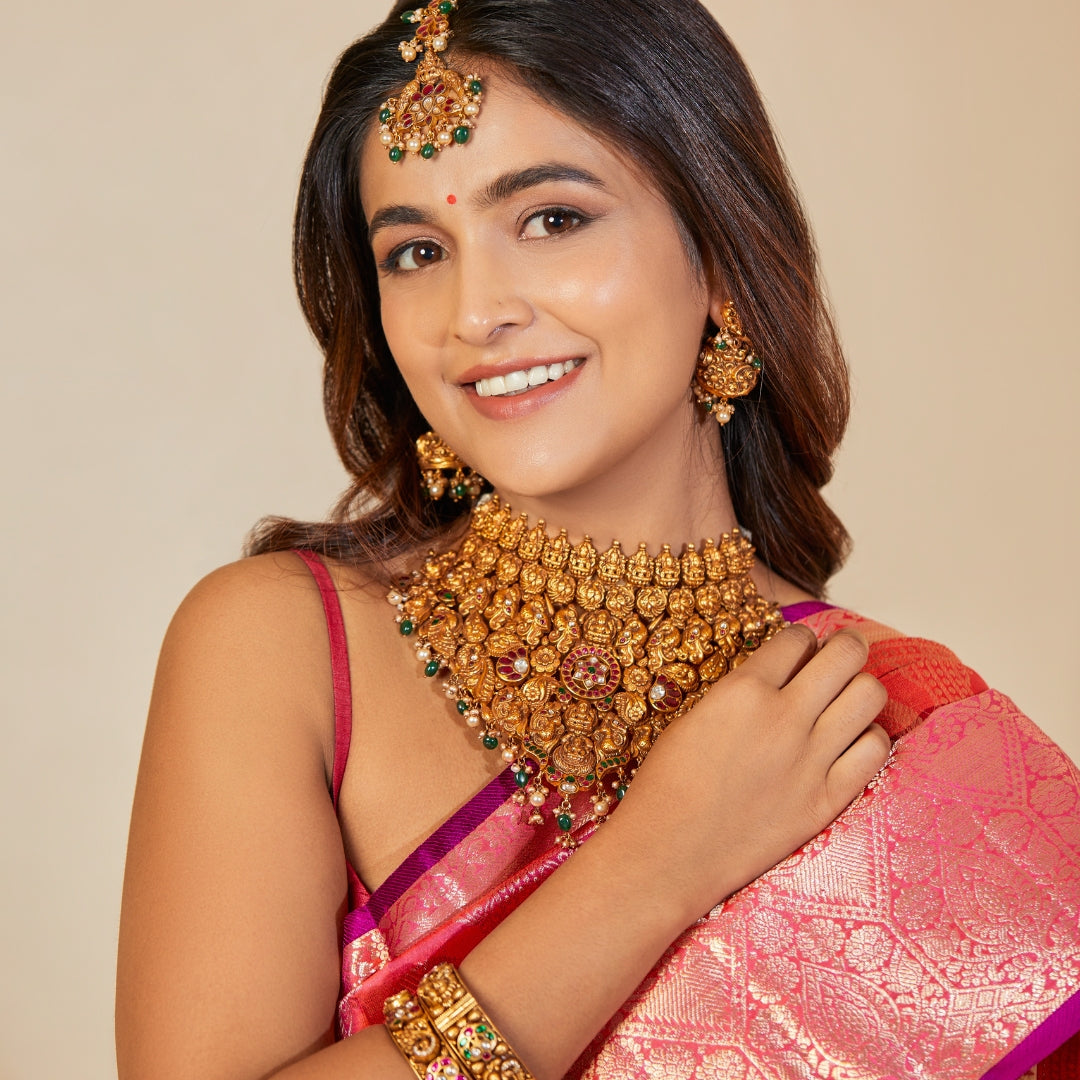 Buy mesmerizing nakshi silver necklace from Amyra Silver – Amyrasilver